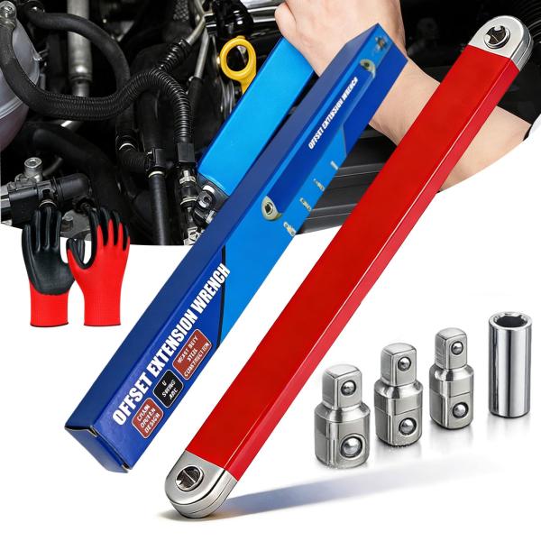 ・【Professional Zero Offset Design】The Pro - Offset Extension Wrench Set features an advanced zero degree swing arc mecha...