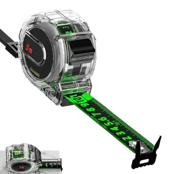 ・Optimized Visibility: This measuring tape incorporates a high-visibility fluorescent design that enhances clarity in lo...