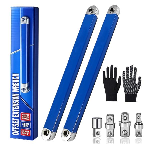 ・Professional zero-offset design: This professional offset extension wrench is designed specifically for tight spaces. T...