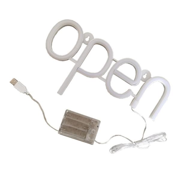 ・2 Power Supply Modes: LED neon open sign has 2 power supply modes, 3 AA batteries or use USB plug to supply power.・High...