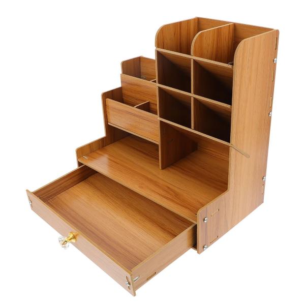 ・Art supply organizer--it is a strong desk organizer made in wood material and extremely handy,Wooden Pen Rack・Pen holde...