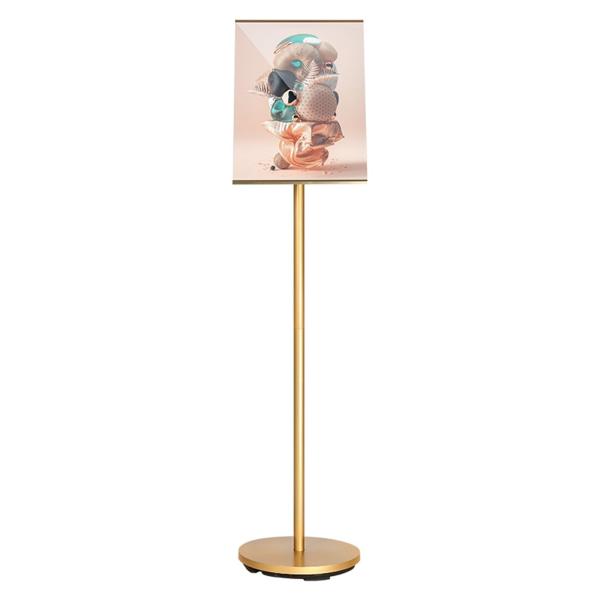 ・Features adjustable height rotating design, allowing flexible portrait or landscape display to fit any space and enhanc...
