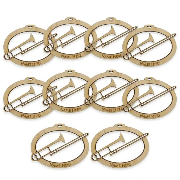 ・TROMBONE ORNAMENT: This detailed trombone ornament captures the classic shape of a beloved brass instrument. A strong c...