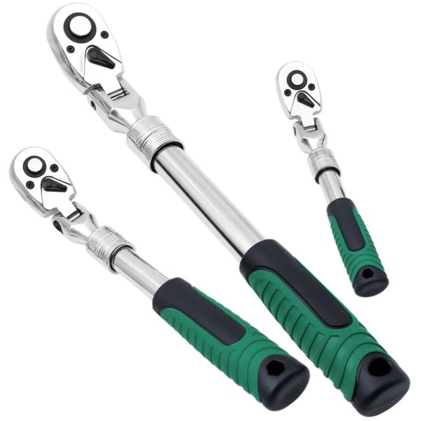 ・72 teeth fine-tooth structure enables smooth and precise ratcheting with a small swing arc, easily operating on fastene...