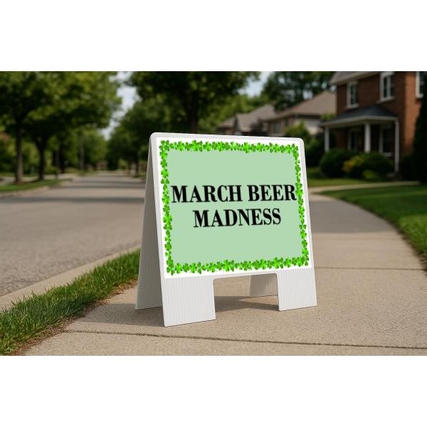 ・Durable Folding A-Frame Sign - Made from industrial-grade coroplast (corrugated plastic) that is lightweight, waterproo...