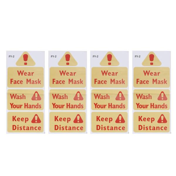 ・Bold, High-Visibility Design: Each wall sticker features large, clear text and universally recognized caution symbols, ...