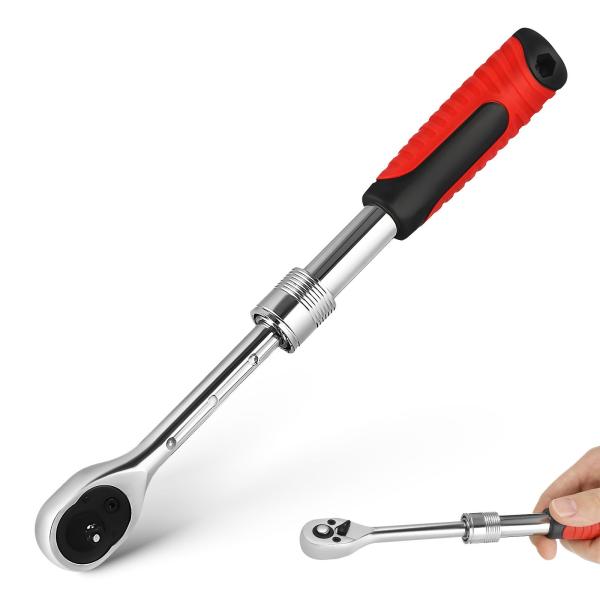 ・Robust construction: our extendable ratchet wrench is built to last it is constructed from steel, which enhances its du...