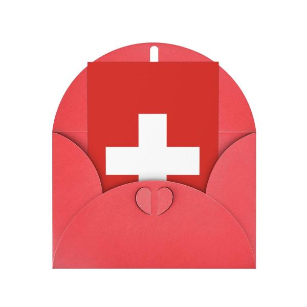 ・Swiss Flag Greeting Card Material: Made of high-grade environmentally friendly pearlescent paper, thicker and more dura...