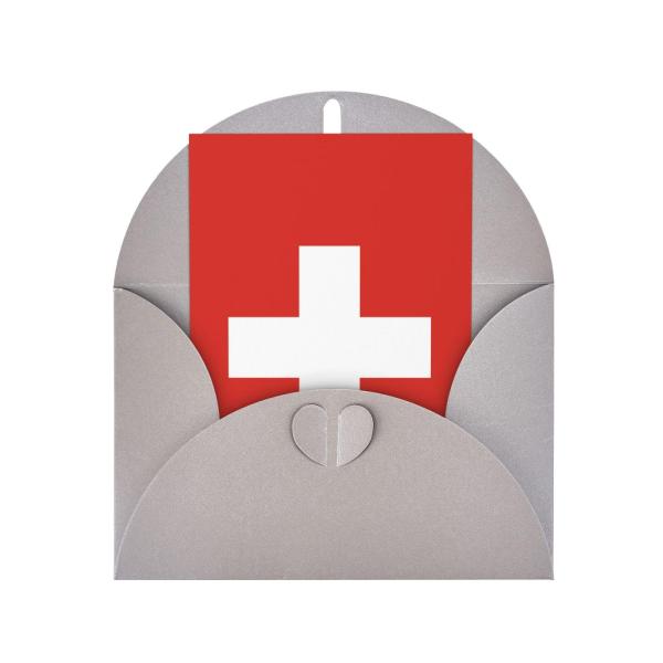 ・Swiss Flag Greeting Card Material: Made of high-grade environmentally friendly pearlescent paper, thicker and more dura...