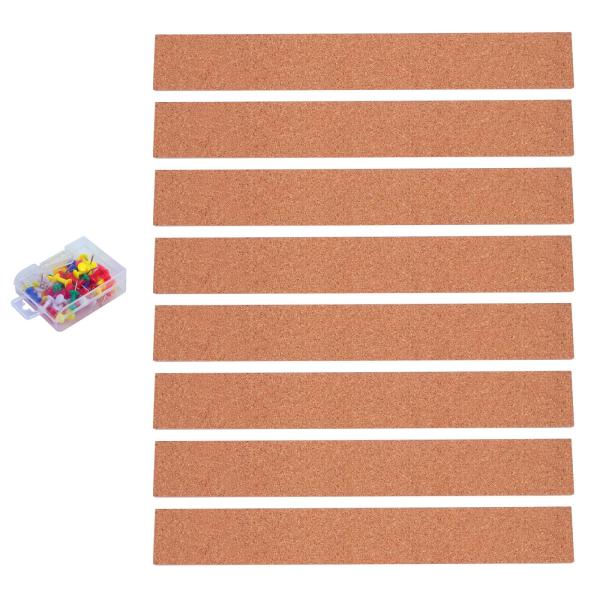 ・Frameless memo strip:50 pieces push with a storage box, to help you share your ideas more conveniently,cork board strip...