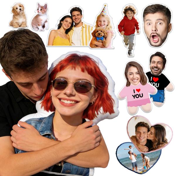 ・Personalized Pillows with Picture: Turn your favorite photo into a one-of-a-kind pillow, choosing from a classic custom...