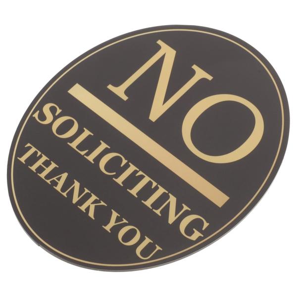 ・No soliciting signs for house:made from acrylic material, this sign is suitable for outdoor use and features a backgrou...