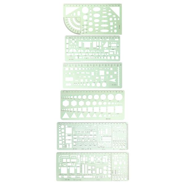 ・Geometric drawing template--ruler is perfect for school, office, art design in home, fraction measurement, architectura...