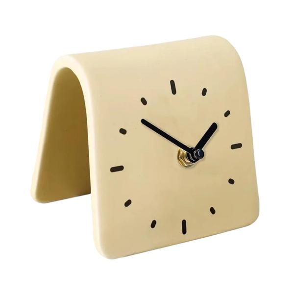 ・【Simple Design】: Minimalist and stylish modern table clock, is fashionable and delicate, modern art decoration, upgradi...