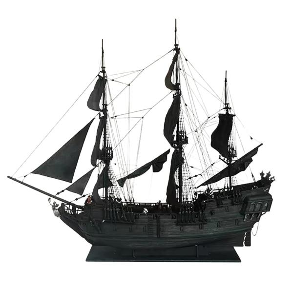 ・Detailed 1:50 Scale Build: 1:50 scale 3D wooden pirate ship model kit with plank-on-frame hull and sail rigging for an ...