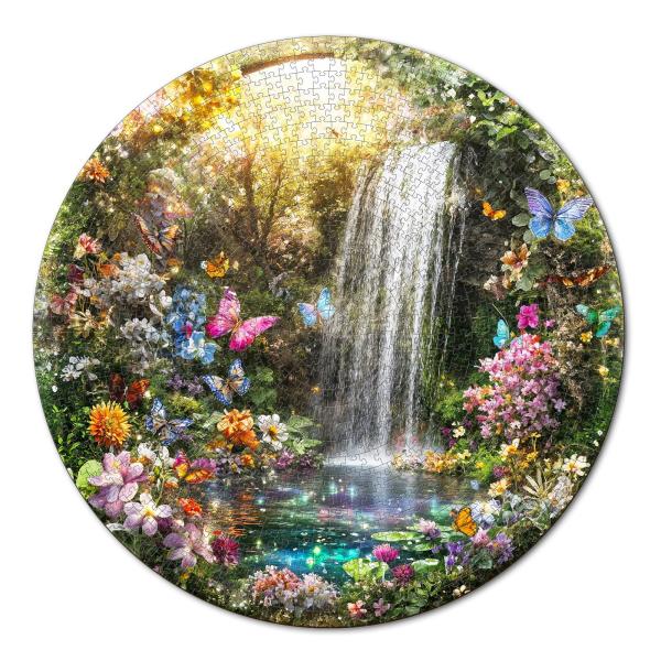 ・【1000 Pieces Jigsaw Puzzle】Unlike traditional square puzzles, this 26.6-inch circular puzzle for adult offers a new vis...