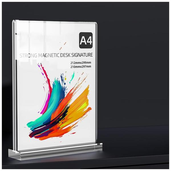 ・Double-Sided Clear Display:Transparent acrylic design allows content to be viewed clearly from both sides, ideal for de...