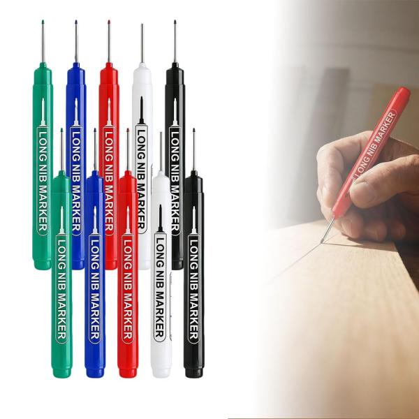・? LONG HEAD DEEP HOLE MARKER PENS - Designed with a 20mm long nib marker tip, these deep hole marker pens easily reach ...