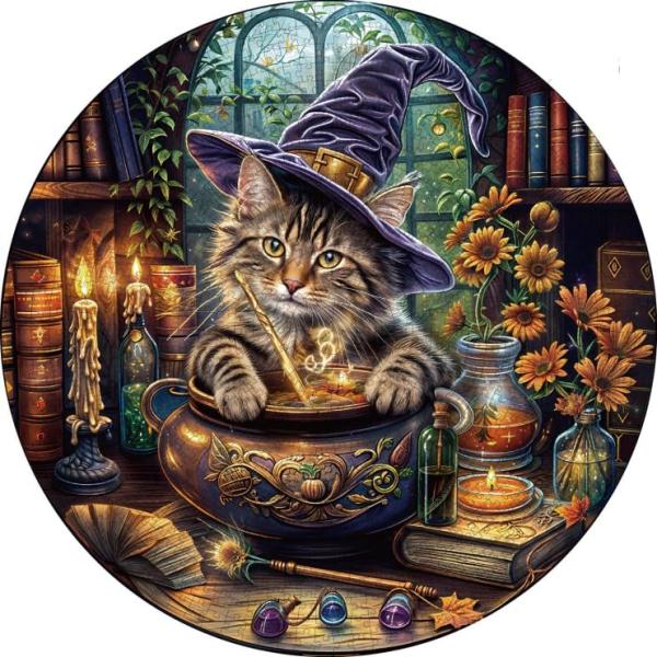 ・【1000 Pieces Jigsaw Puzzle】Unlike traditional square puzzles, this 26.6-inch circular puzzle for adult offers a new vis...