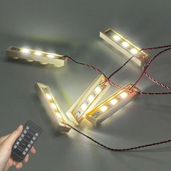 ・All-in-One Value Lighting Kit: Comes with 20pcs 1×4 LED building block lights, 1 remote control kit, 1 battery box (bat...