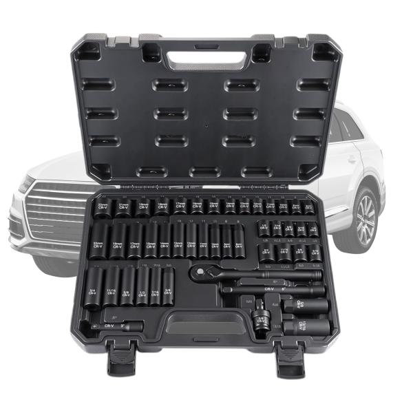 ・Versatile Socket Options: The 3/8 socket set provides both SAE and metric socket options, ensuring compatibility with a...