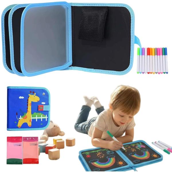 ・【Reusable ＆ Erasable Design】The Reusable Scribble Book and Markers feature smooth-writing pens and a wipe-clean surface...