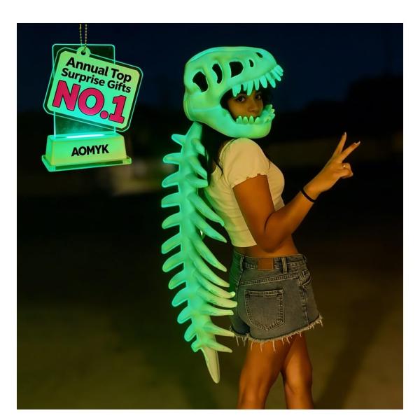 ・Glow in the Dark Dinosaur Skeleton: This Glow in the Dark Dinosaur Skeleton costume features a realistic, 3D design tha...