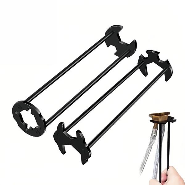 ・Master Tight Spaces with Ease: Engineered for confined under-sink areas, this Multifunctional Sink Wrench features a 36...
