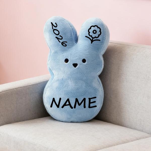 ・Personalized Easter Keepsake: This custom bunny plush pillow can be engraved with any name, making it a one-of-a-kind E...
