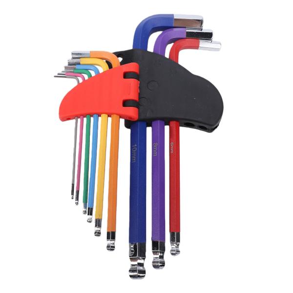 ・Strong Material: Colorful hex key wrench set is made of hardened Cr V steel and S2 alloy steel, ensuring durability. Th...