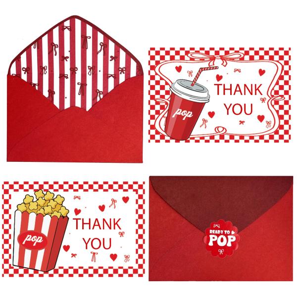 ・【Complete 24-Piece Ready to Pop Card Set with 2 Designs】You'll receive 24 beautifully designed "Ready to Pop" thank you...