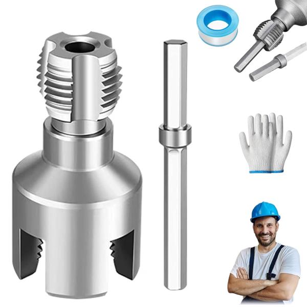 ・【Versatile 4-in-1 Threading for 1/2" ＆ 3/4" Pipes】Easily switch between internal and external threading on PVC water pi...