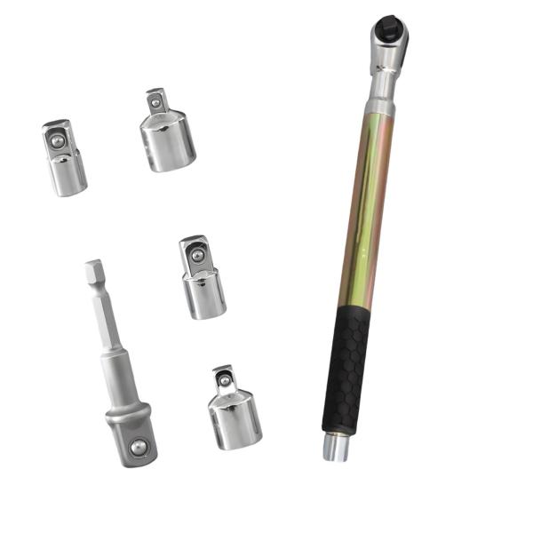 ・Versatile Extension Design: This extension wrench features a black rubber coated face for hold and comfort, enabling fl...