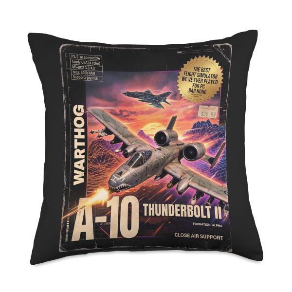 ・Fictional retro computer game graphic featuring a A-10 Thunderbolt II Warthog jet for those nostalgic for floppy discs・...
