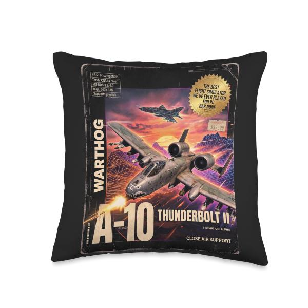 ・Fictional retro computer game graphic featuring a A-10 Thunderbolt II Warthog jet for those nostalgic for floppy discs・...