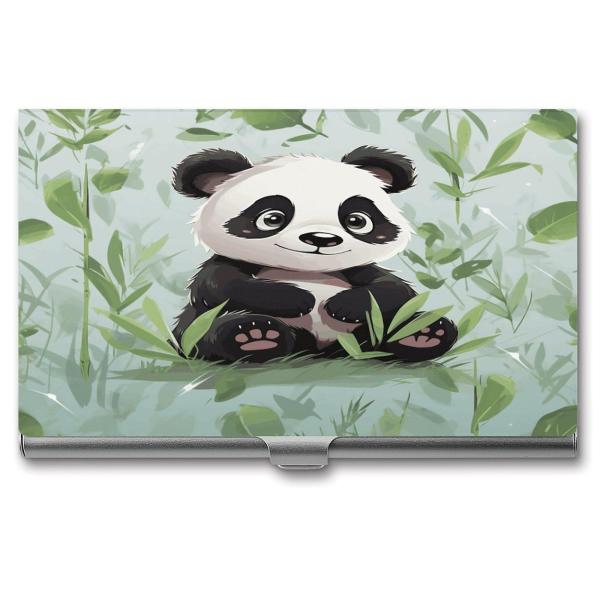 ・Premium Aluminum Alloy Craftsmanship: This Panda Bamboo business card case is meticulously constructed from aluminum al...