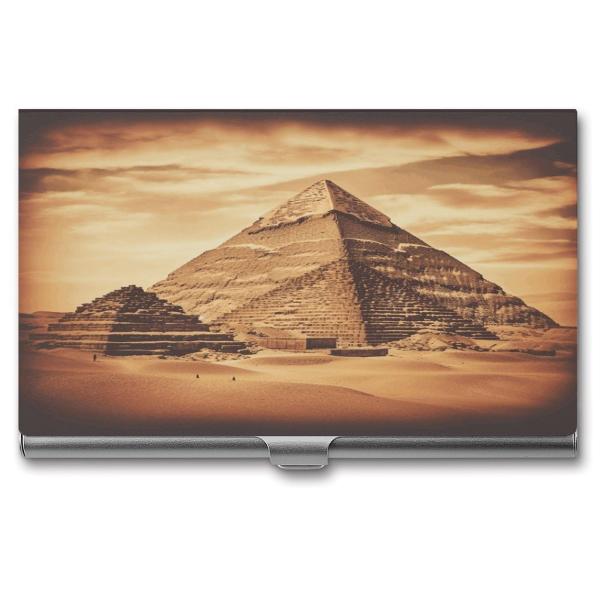 ・Premium Aluminum Alloy Craftsmanship: This Vintage Great Egyptian Pyramid business card case is meticulously constructe...
