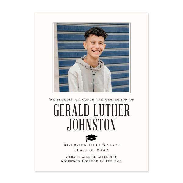 ・Celebrate your graduate's milestone with our flat, single-sided Graduation Photo Cards, designed to proudly share their...