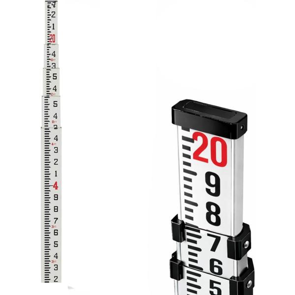 ・DURABLE CONSTRUCTION. This 20-foot leveling rod is made of tough, non-conductive fiberglass with easy to read weather a...