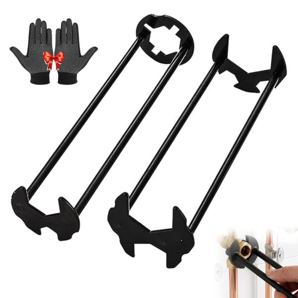 ・Multifunctional Sink Wrench Faucet Tool: This multifunctional sink wrench set serves as a basin wrench, pipe wrench, so...