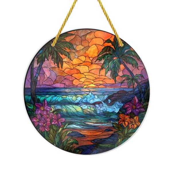 ・Acrylic ornaments: stained glass window hangings and suncatchers,Sunlight filters through,casting vibrant hues.Suitable...