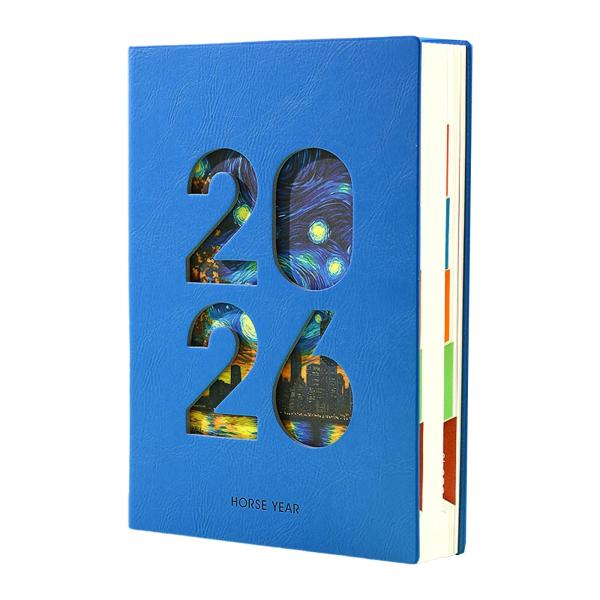 ・Stay organized with this professional 2026 day planner with leather cover and full year calendar layout, 1 day per page...