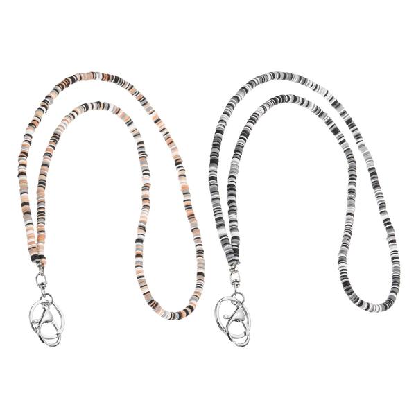 ・Specification: Material: Polymer Clay; Color: Black White, Coffee; Flat Length: 490 mm/19.29 inch; Circumference: 940 m...