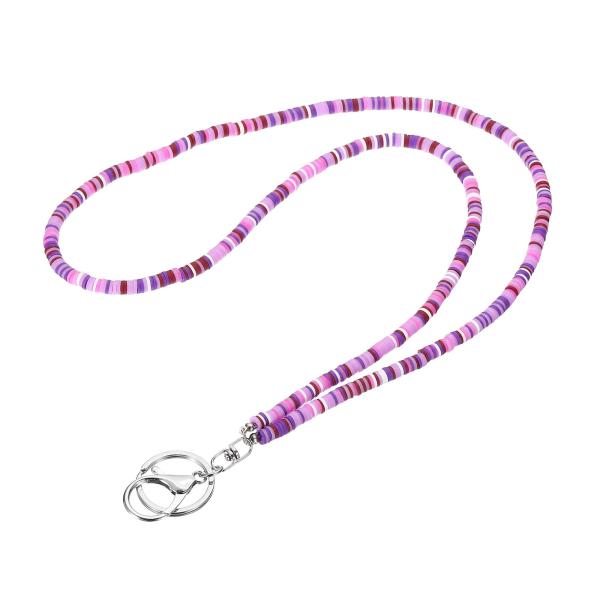 ・Specification: Material: Polymer Clay; Color: Purple; Flat Length: 490 mm/19.29 inch; Circumference: 940 mm/37 inch; Wi...