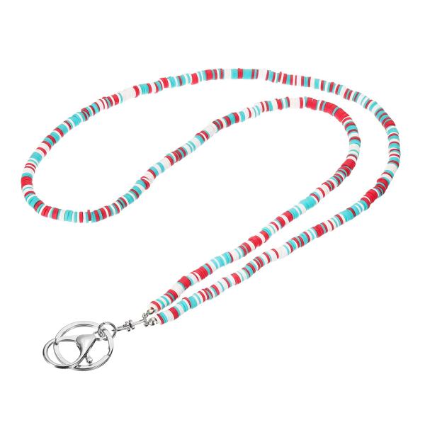 ・Specification: Material: Polymer Clay; Color: Red Green White; Flat Length: 490 mm/19.29 inch; Circumference: 940 mm/37...