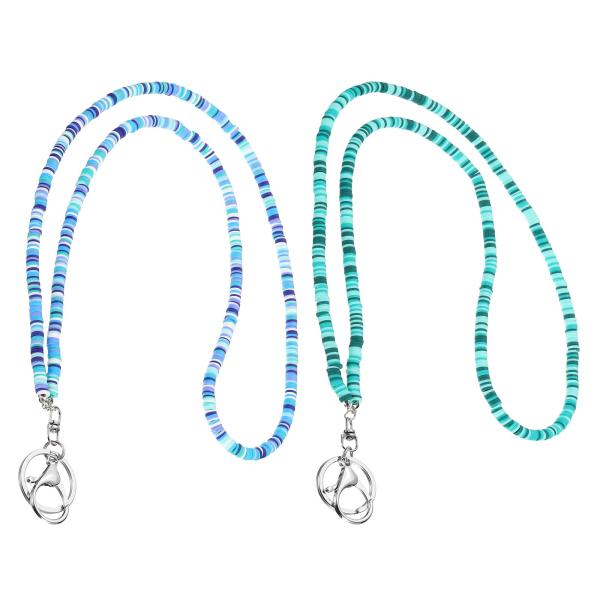 ・Specification: Material: Polymer Clay; Color: Blue White, Green; Flat Length: 490 mm/19.29 inch; Circumference: 940 mm/...