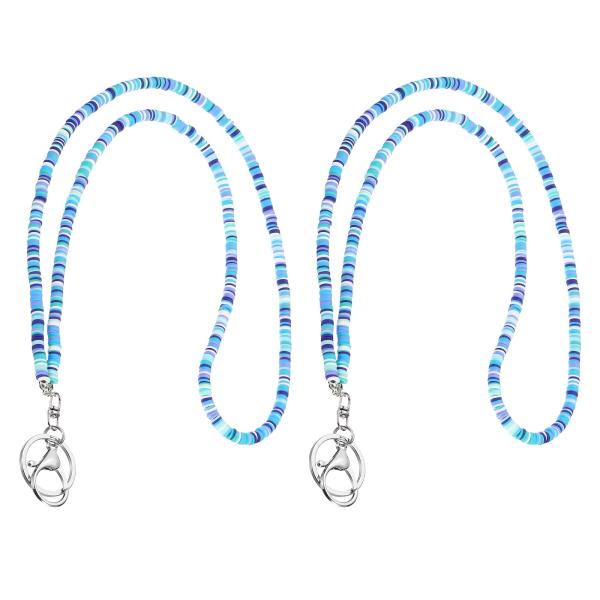 ・Specification: Material: Polymer Clay; Color: Blue White; Flat Length: 490 mm/19.29 inch; Circumference: 940 mm/37 inch...