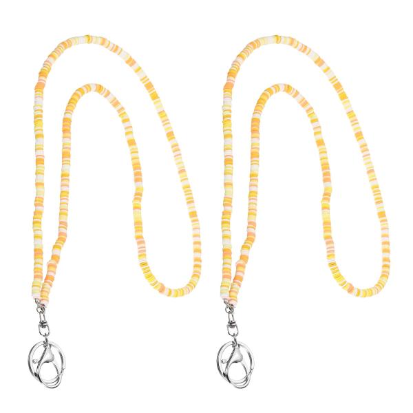 ・Specification: Material: Polymer Clay; Color: Yellow; Flat Length: 490 mm/19.29 inch; Circumference: 940 mm/37 inch; Wi...