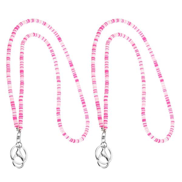 ・Specification: Material: Polymer Clay; Color: Pink; Flat Length: 490 mm/19.29 inch; Circumference: 940 mm/37 inch; Widt...