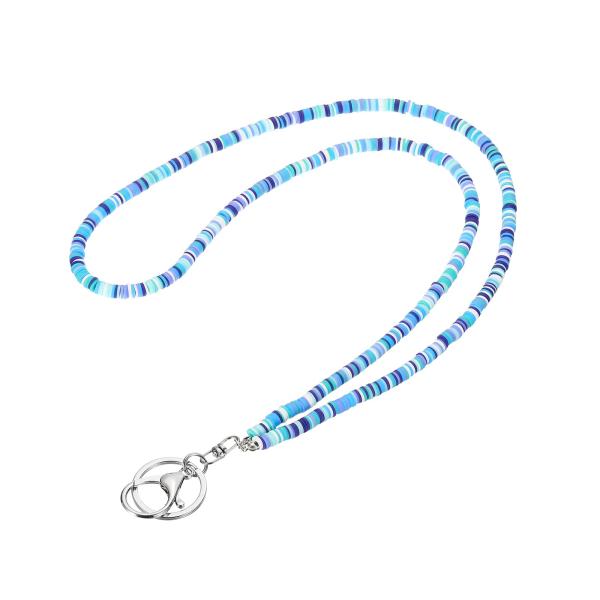 ・Specification: Material: Polymer Clay; Color: Blue White; Flat Length: 490 mm/19.29 inch; Circumference: 940 mm/37 inch...